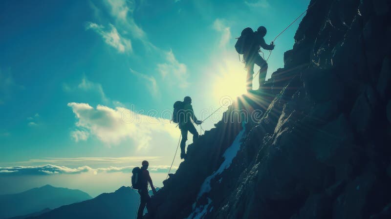 Teamwork, Helping the Team Climb the Mountain, Helping Each Other To ...