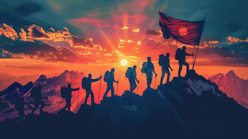 Teamwork, Helping the Team Climb the Mountain, Helping Each Other To ...