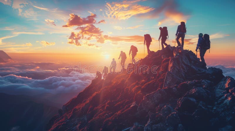 Teamwork, Helping the Team Climb the Mountain, Helping Each Other To ...