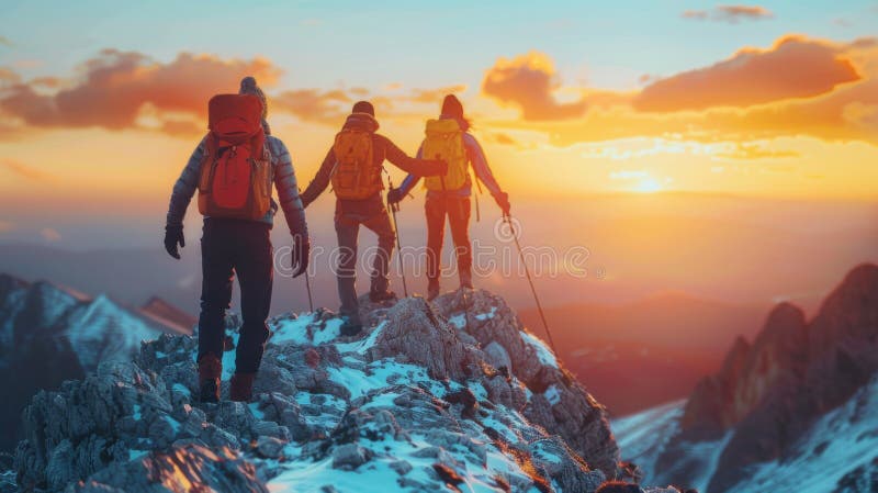 Teamwork, Helping the Team Climb the Mountain, Helping Each Other To ...