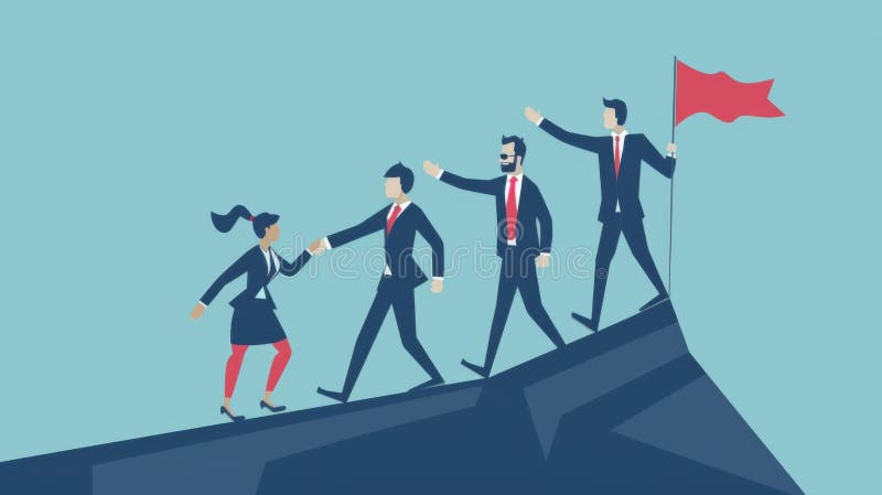 Teamwork, Helping the Team Climb the Mountain, Helping Each Other To ...