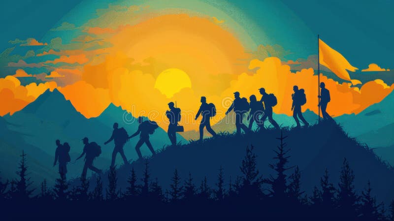 Teamwork, Helping the Team Climb the Mountain, Helping Each Other To ...