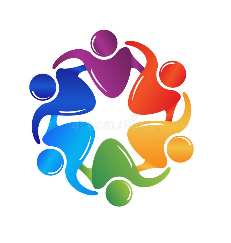 Teamwork Hugging Business People Logo Icon Vector Image Stock Vector ...