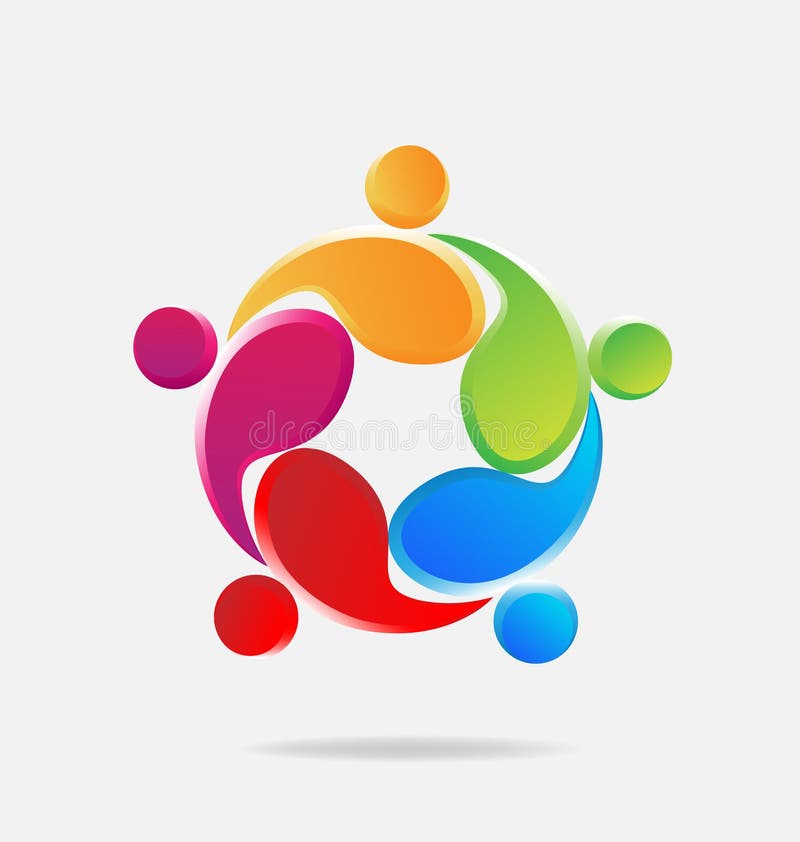 Teamwork Hugging Business People Logo Icon Vector Image Stock Vector ...