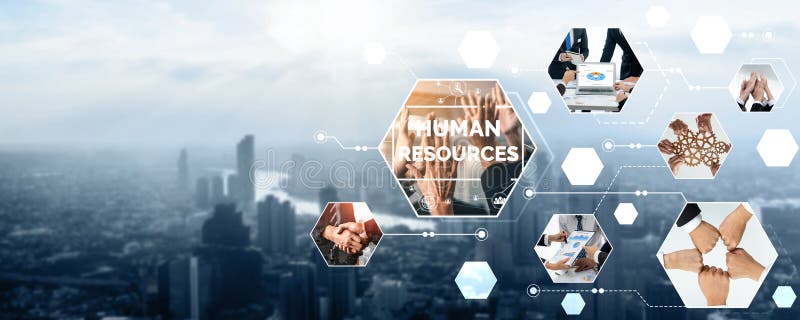 Teamwork and Human Resources HR Management Technology for Business Kudos Stock Image - Image of ...