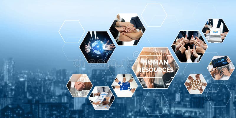 Teamwork and Human Resources HR Management Technology for Business Kudos Stock Photo - Image of ...