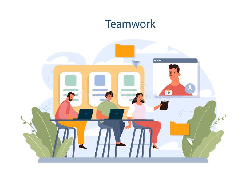 Teamwork. Human Resources Manager Soft Skills Stock Vector ...