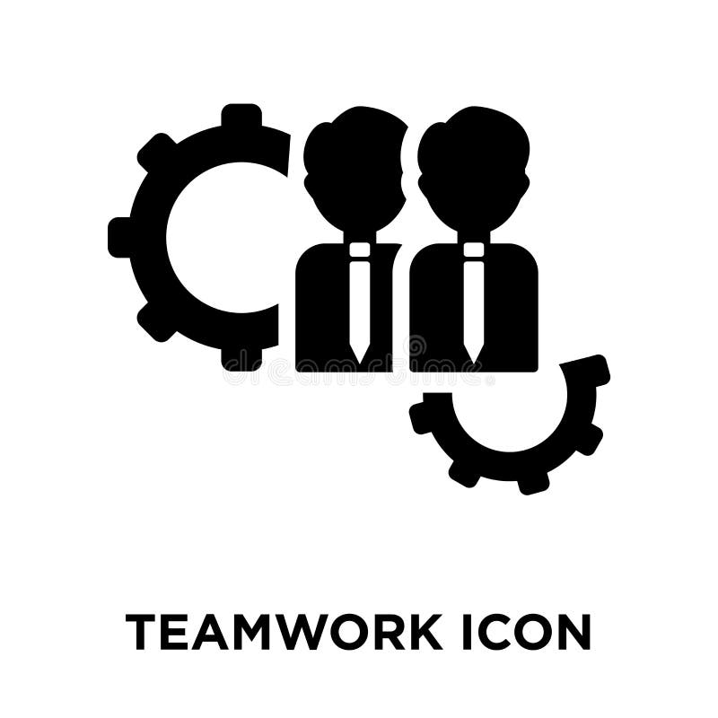 Black Teamwork Concept With Success People Team Icon Or Logo Stock ...
