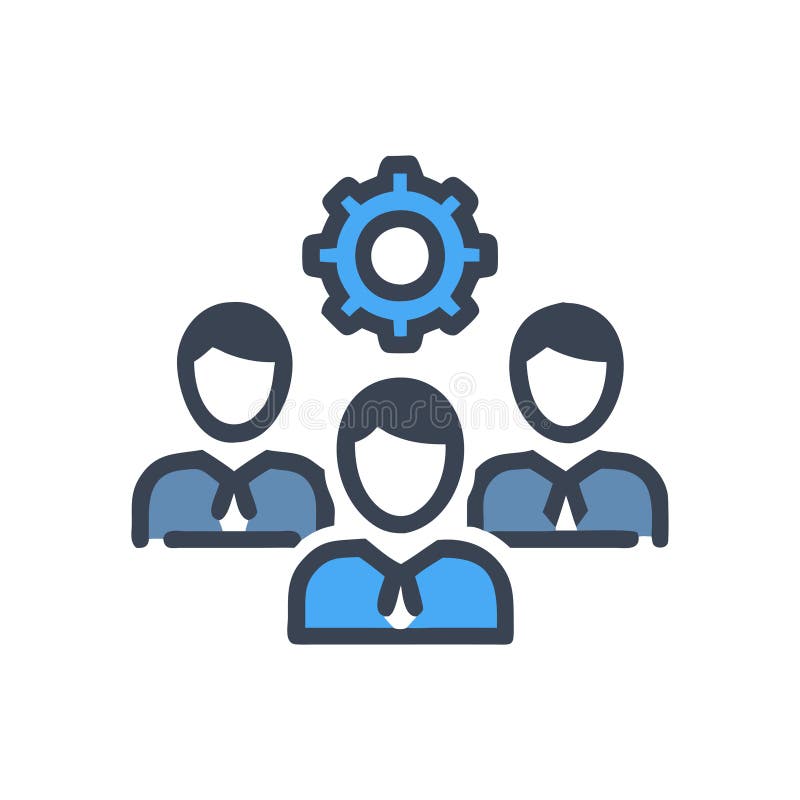 Teamwork Icon for Collaboration and Synergy Stock Illustration ...
