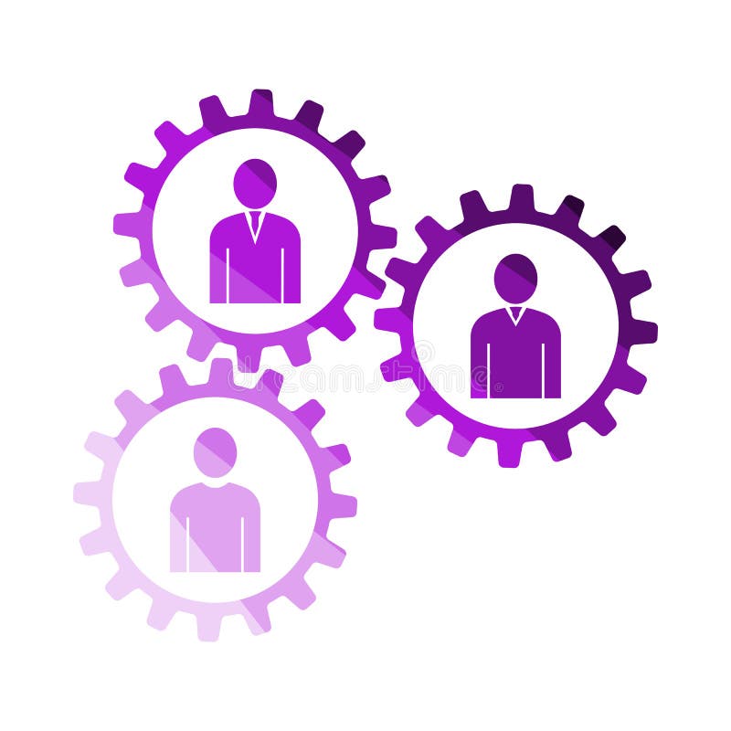 Teamwork Icon stock vector. Illustration of gear, conclusion - 149685715