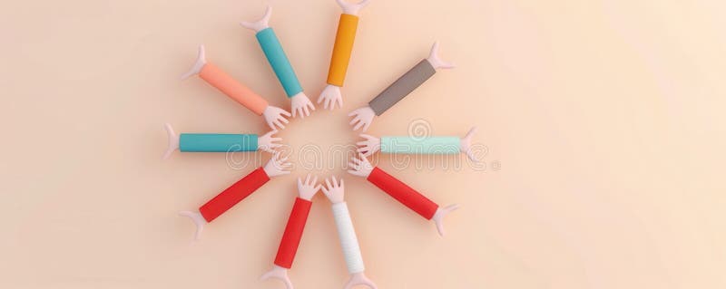 Teamwork Icon Flat Design Top View Collaboration Theme Animation ...