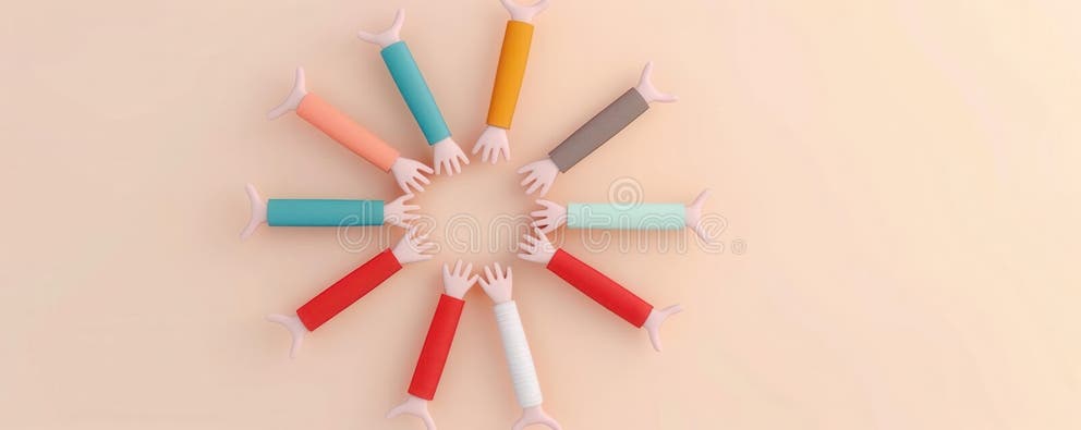 Teamwork Icon Flat Design Top View Collaboration Theme Animation ...