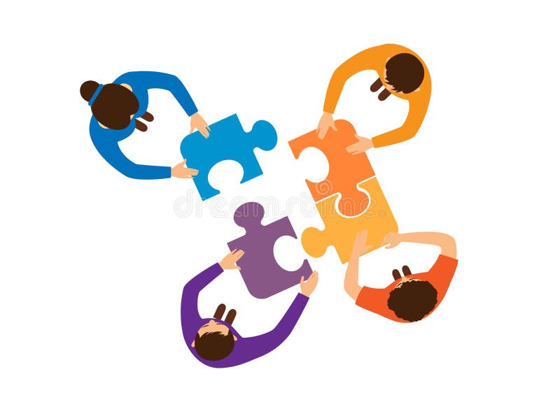 Teamwork placard on white. stock vector. Illustration of professional ...