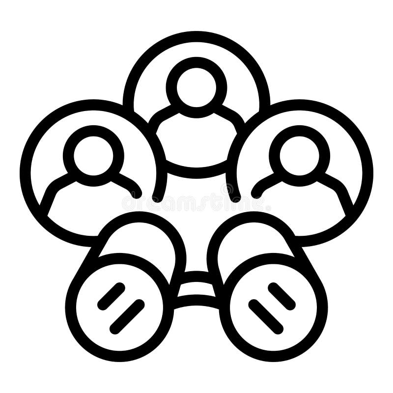 Teamwork Icon Outline Vector. Business Team Stock Illustration ...