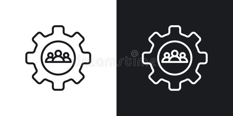 Teamwork Icon Set. Organization Work Gear Vector Logo Symbol in Black ... Teamwork Icon Set. Organization Work Gear Vector Logo Symbol in Black ...