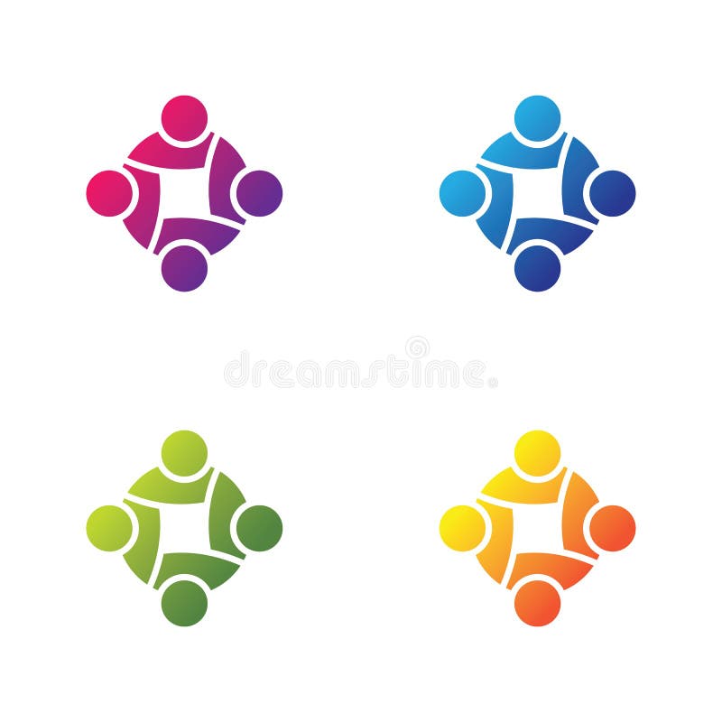 Teamwork icon set stock illustration. Illustration of social - 237299276