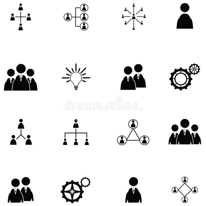 Teamwork icon set stock vector. Illustration of teamwork - 120572659