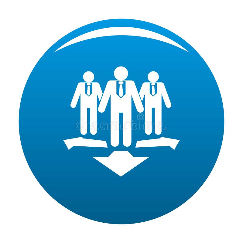 Teamwork icon vector blue stock vector. Illustration of social - 116248523
