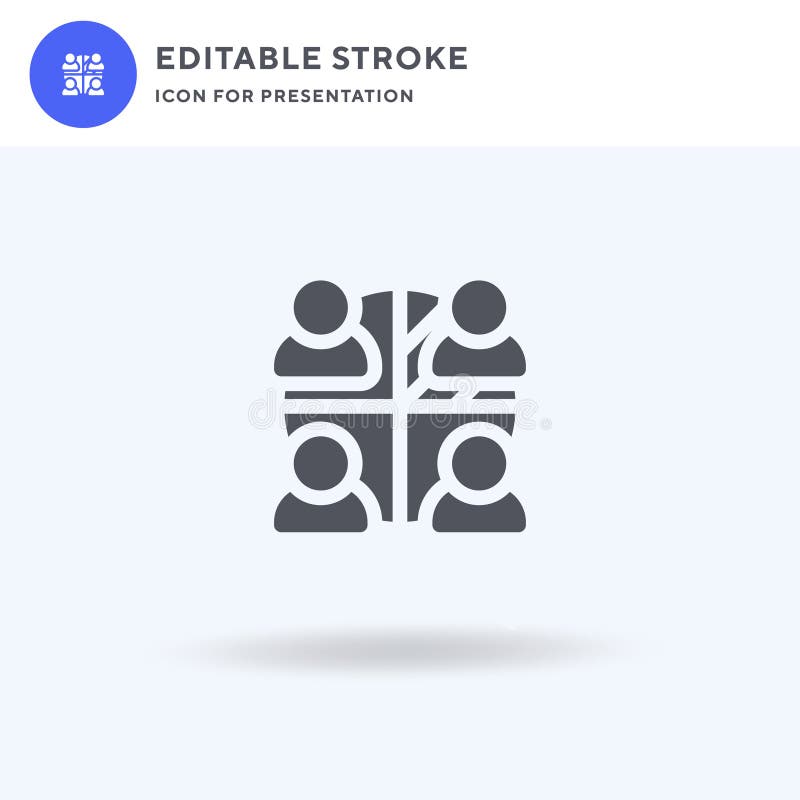 Teamwork Icon Vector, Filled Flat Sign, Solid Pictogram Isolated on ...