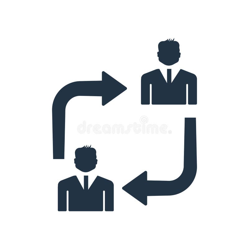 Teamwork Icon Vector Sign and Symbol Isolated on White Background ...