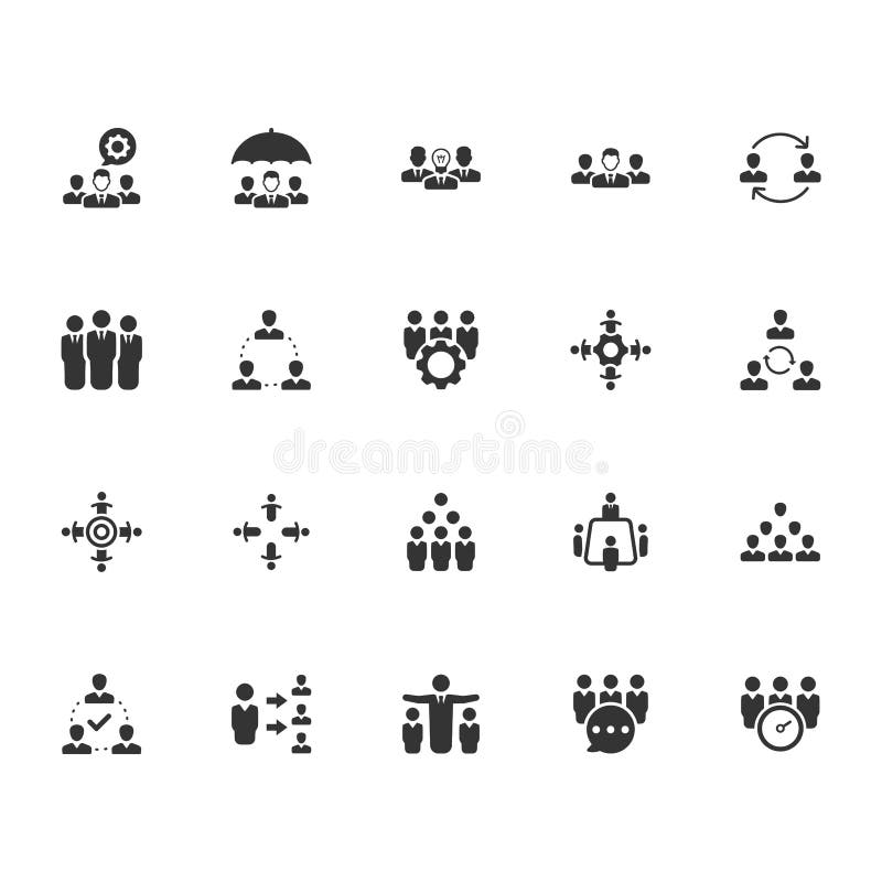 Teamwork Icons - Gray Version Stock Vector - Illustration of conference ...