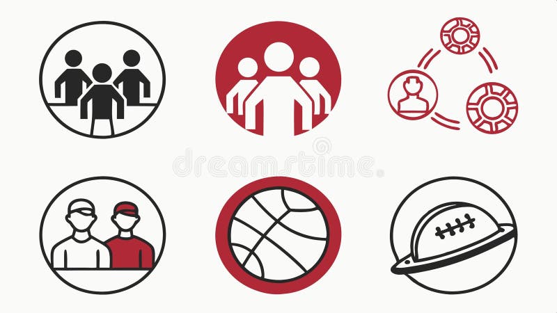 Teamwork Icons Set, Collaboration Symbols, Team Building, Group Work ...
