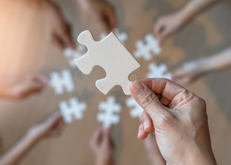 Teamwork Idea Brainstorming, Team Partnership Connection for Problem ...