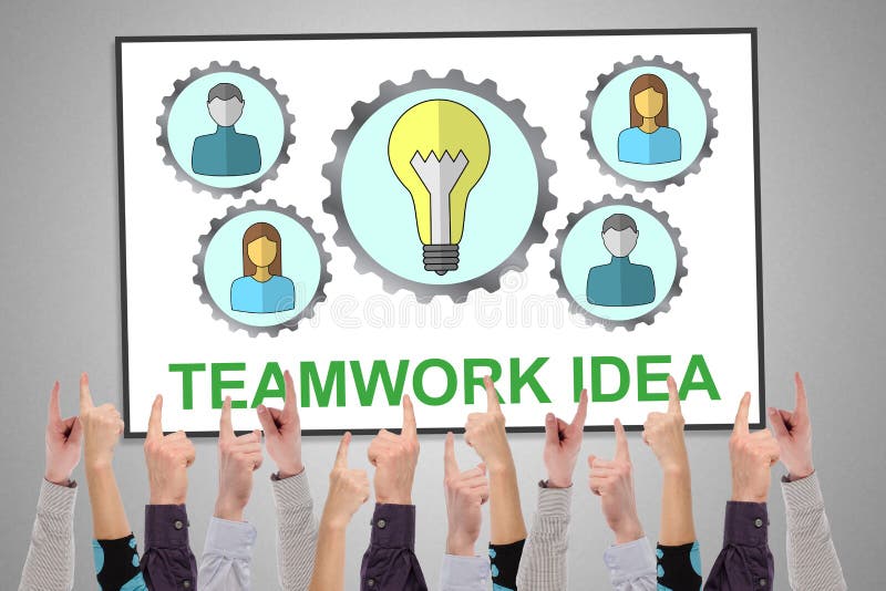 Teamwork Idea Concept on a Whiteboard Stock Photo - Image of ...