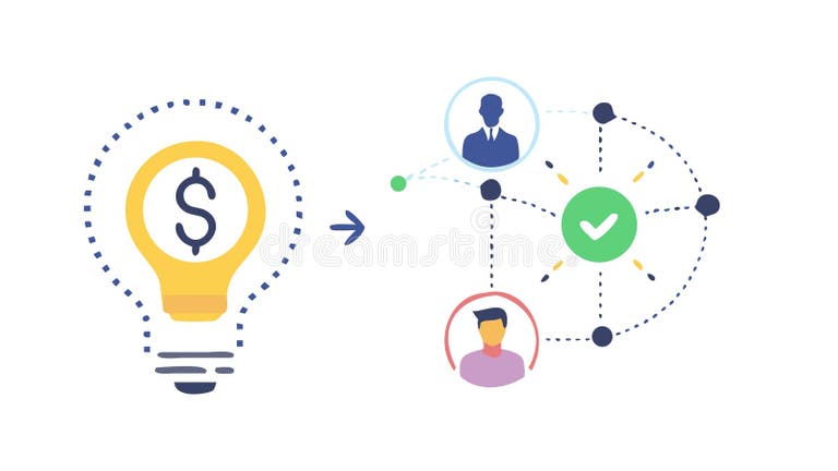 Teamwork Idea Icon for Collaborative Innovation, Vector Design Generative AI Stock Vector ...