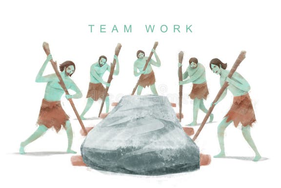 Teamwork - If we Work Together, we Will Never Fail. Stock Illustration ...