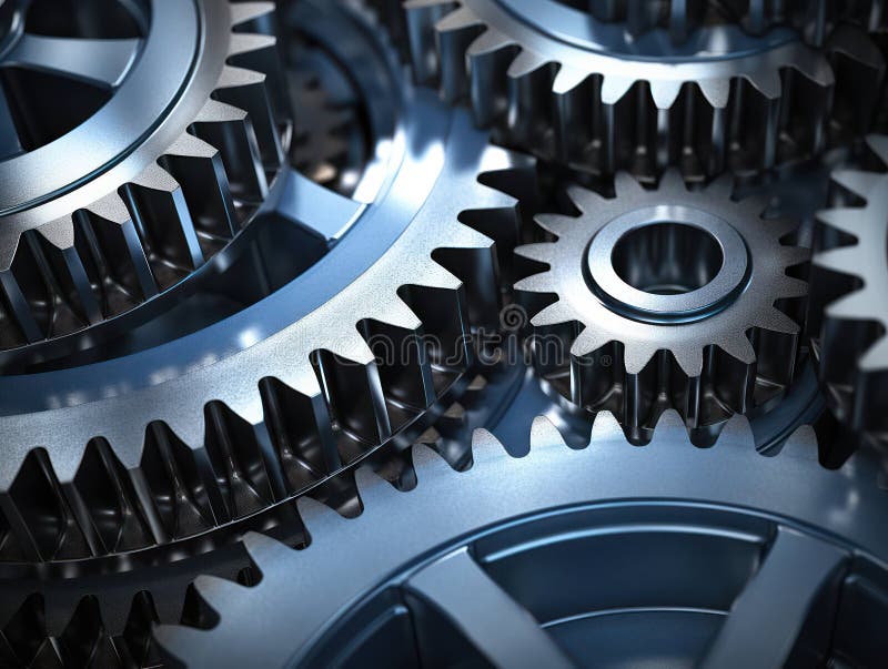 Teamwork Industrial Steel Background Gear Metallic Machine Cogwheel ...