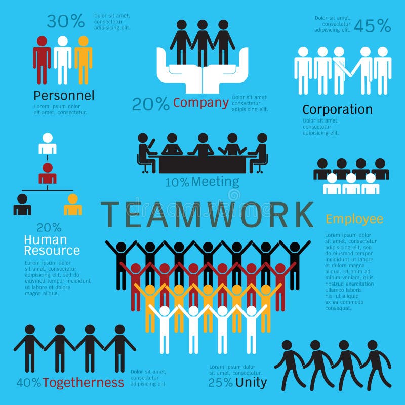 Teamwork infographics stock vector. Illustration of handshake - 70370757