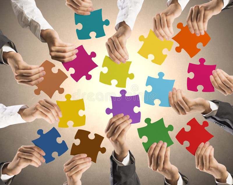 Teamwork And Integration Concept Stock Image - Image of integration ...