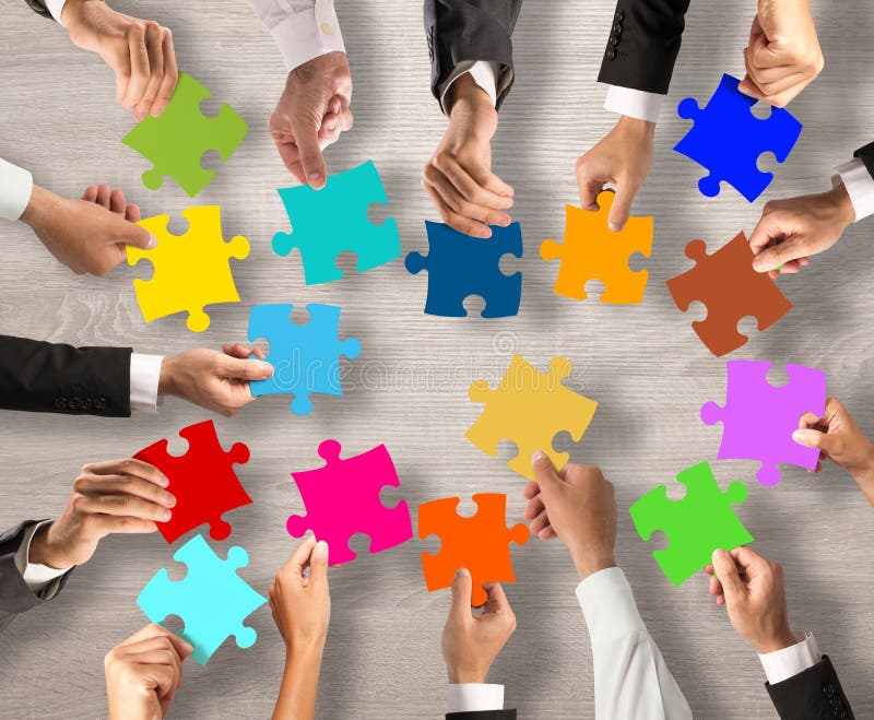 Teamwork and Integration Concept with Puzzle Pieces Stock Image - Image ... Teamwork and Integration Concept with Puzzle Pieces Stock Image - Image ...