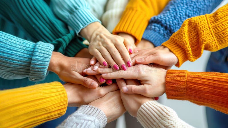 Teamwork, Interaction between All Team Members. Team Building Flat ...