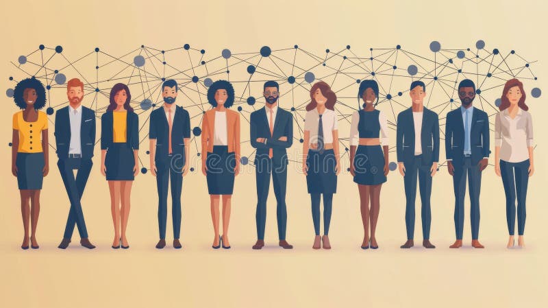 Teamwork, Interaction between All Team Members. Team Building Flat ...