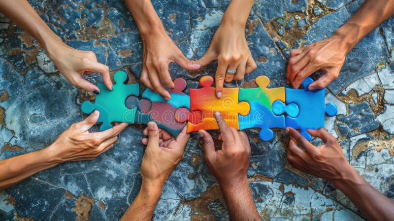 Teamwork, Interaction between All Team Members. Team Building Flat ...