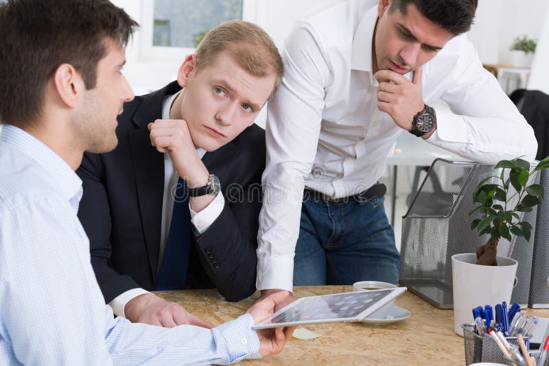 Teamwork Interaction during Making Project Stock Image - Image of ...