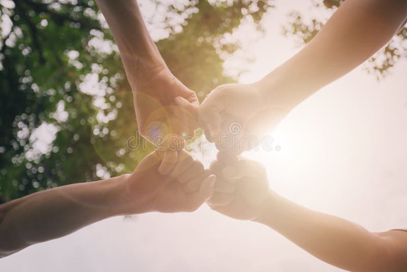 Teamwork Joining Hands, Good Relationship, Empower Human Stock Image ...
