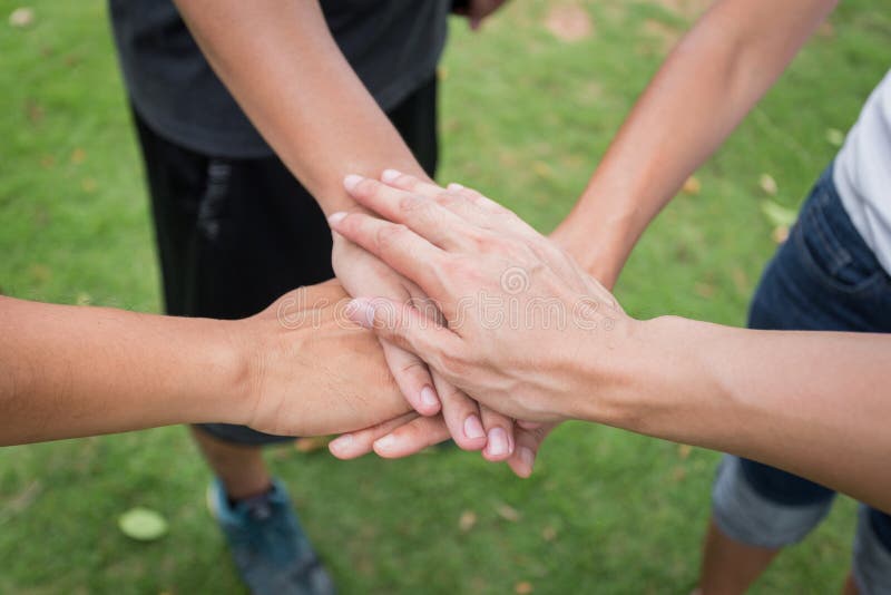 Teamwork Joining Hands, Good Relationship, Empower Human Stock Image ...