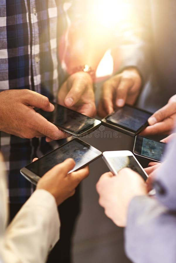 Teamwork Keeps the Connection Alive. Coworkers Using Their Digital ... Teamwork Keeps the Connection Alive. Coworkers Using Their Digital ...