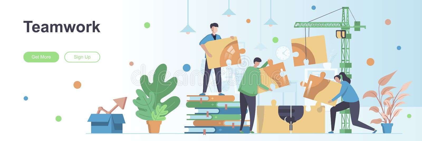 Construction Concept with 3d Cute Cartoon Characters Set. Stock ...