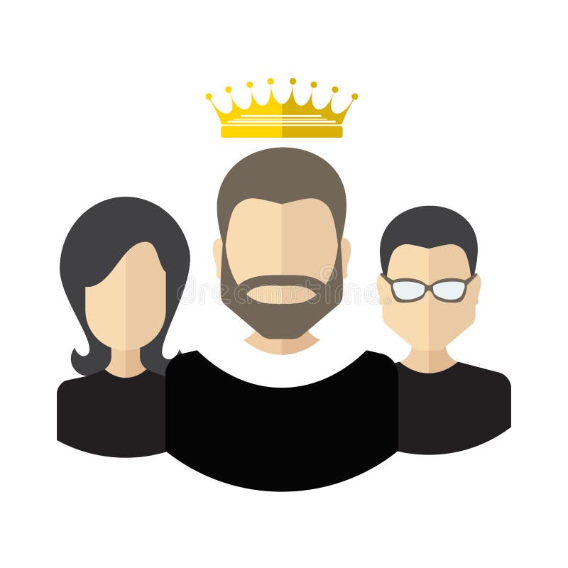 Teamwork with Leader Concept Stock Vector - Illustration of leader ...