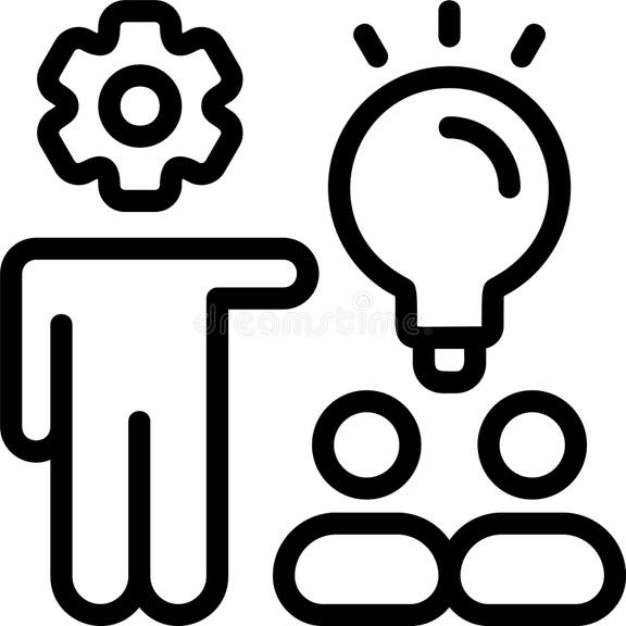 Teamwork Lightbulb Flat Vector Icon Stock Vector - Illustration of creative, collaboration ...
