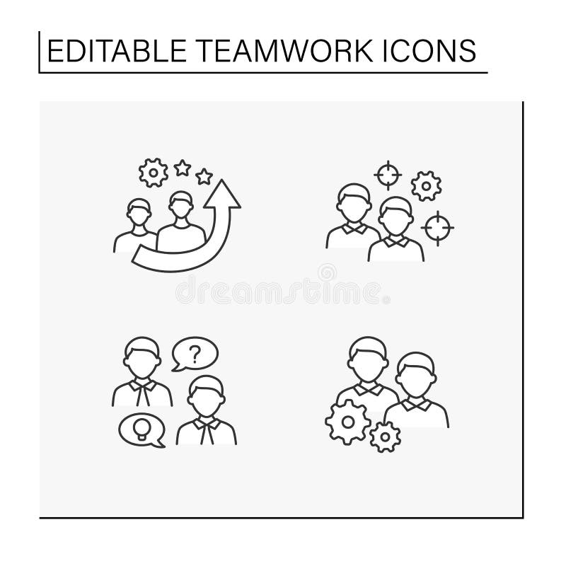 Effective Teamwork Icons Stock Illustrations – 272 Effective Teamwork ...
