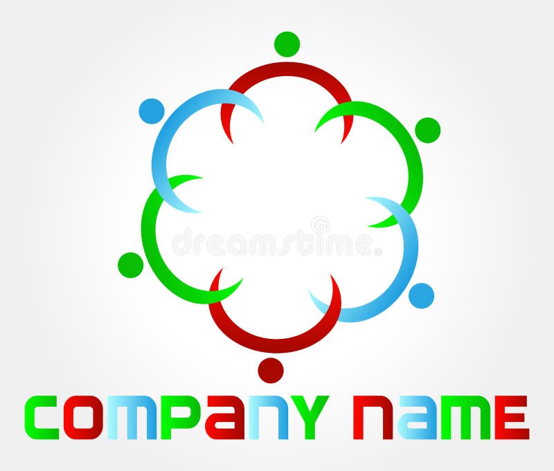 Teamwork logo colorful stock vector. Illustration of logo - 128451119