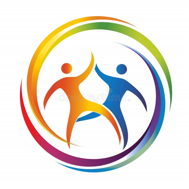 Teamwork Logo - Human Figures Stock Illustration - Illustration of ...