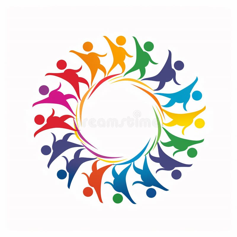 Teamwork Logo - Human Figures Stock Illustration - Illustration of ...
