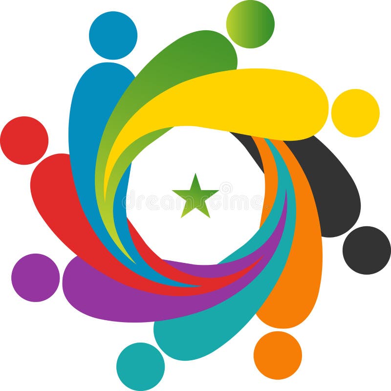 Teamwork logo stock vector. Illustration of chain, active - 40043673