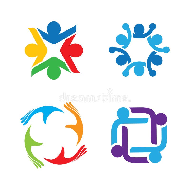 Teamwork logo images stock vector. Illustration of logo - 237584113